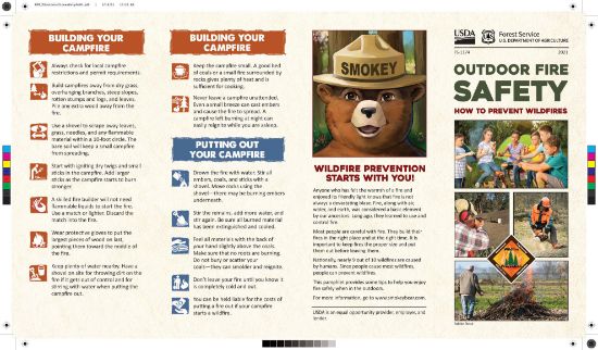 National Symbols Cache. Outdoor Fire Safety Brochures - English