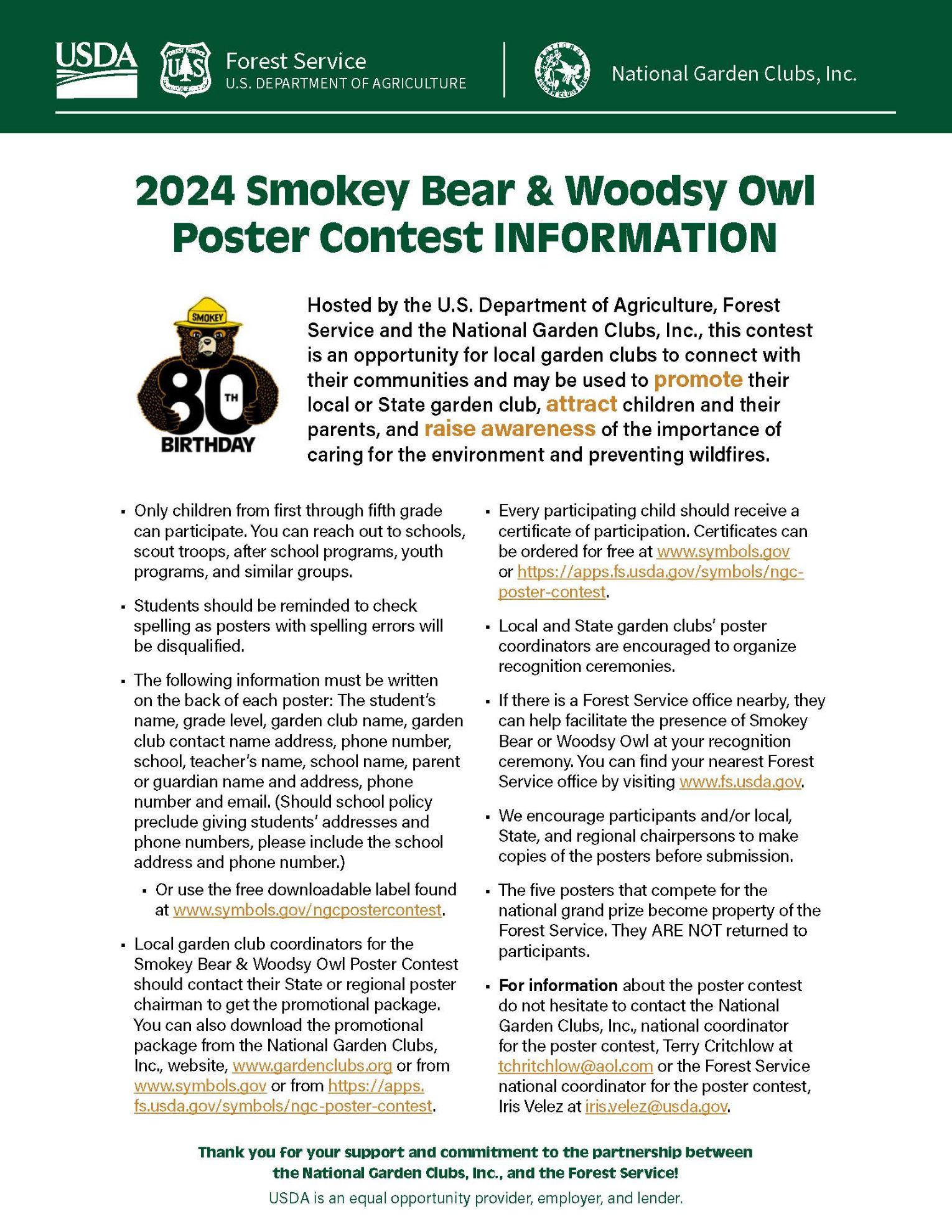 National Symbols Cache. 2024 NGC Poster Contest Information